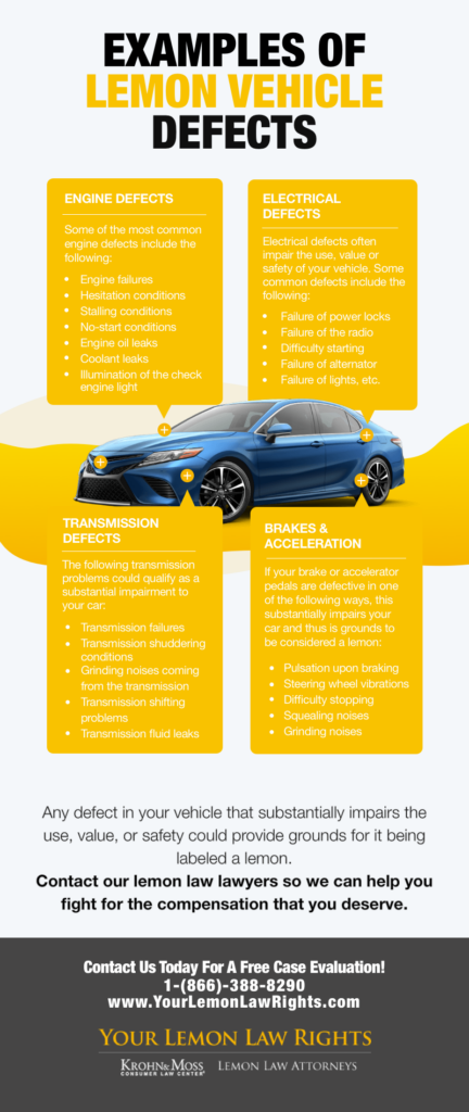 Examples of Lemon Law Defects - Your Lemon Law Rights®